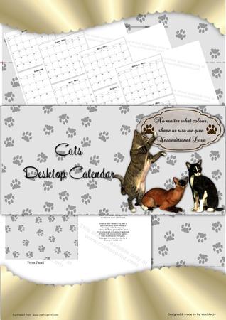 Cats Desktop Calendar Base - CUP264565_543 | Craftsuprint