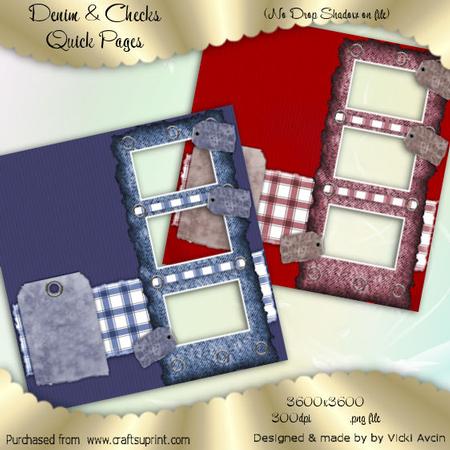 2 Denim Quick Pages - CUP345734_543 | Craftsuprint