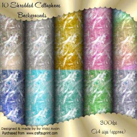 10 Shredded Cellophane Paper Backgrounds - CUP370747_543 | Craftsuprint