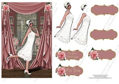 White Flapper Birthday - CUP433885_543 | Craftsuprint