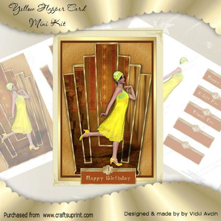 Bright Yellow Flapper Birthday - CUP435225_543 | Craftsuprint