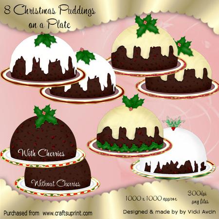 Christmas Pudding on a Plate - CUP467800_543 | Craftsuprint