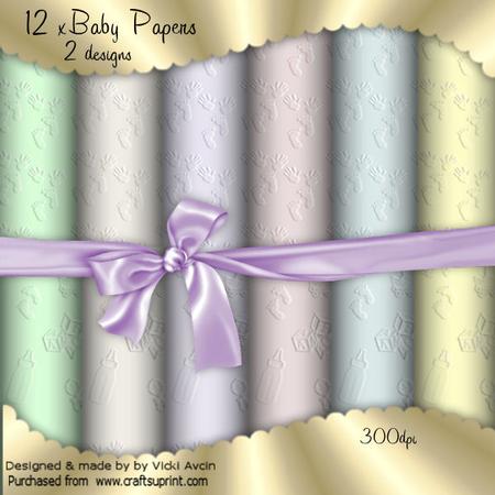 Baby Background Papers - CUP541172_543 | Craftsuprint