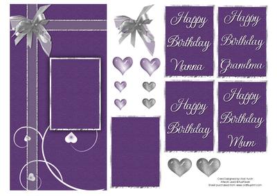 Purple Birthday Card - CUP58727_543 | Craftsuprint