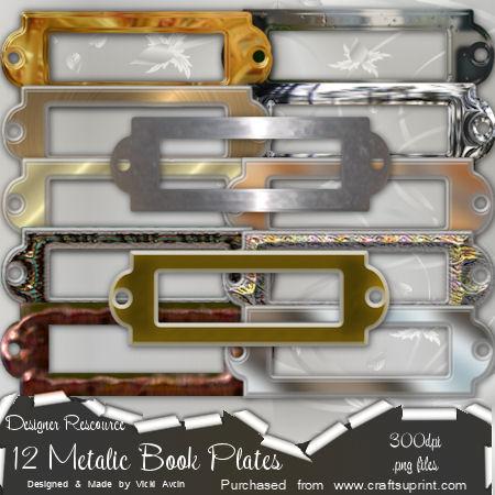Metallic Book Plates Designer Rescource - CUP66319_543 | Craftsuprint