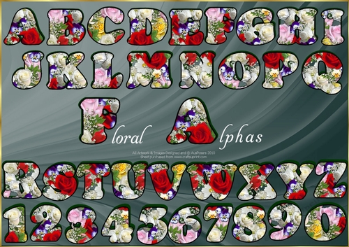 Floral Alpha Designer Resource - CUP850675_543 | Craftsuprint
