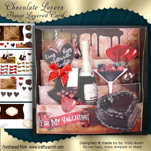 Chocolate Lovers Pop Up Layer Card - CUP944494_543 | Craftsuprint