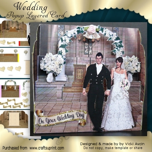 Wedding Pop Up Layer Card - CUP944502_543 | Craftsuprint