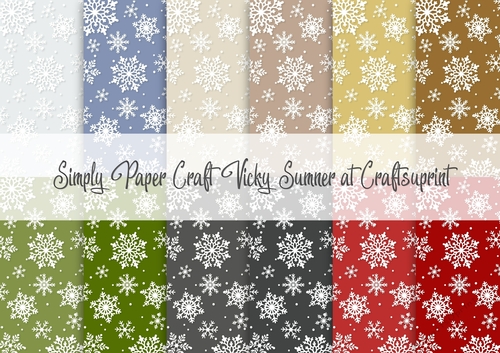 Christmas 5 Snowflake 2 Digital Paper - CUP1004918_43136 | Craftsuprint