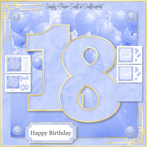 True Blue 18th Birthday - CUP1029301_43136 | Craftsuprint
