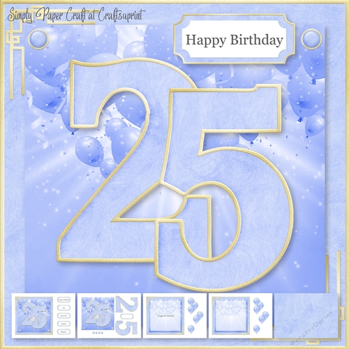 True Blue 25th Birthday - CUP1029303_43136 | Craftsuprint