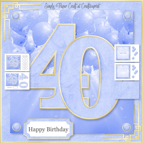 True Blue 40th Birthday - CUP1029306_43136 | Craftsuprint