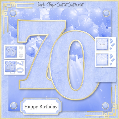 True Blue 70th Birthday - CUP1029309_43136 | Craftsuprint