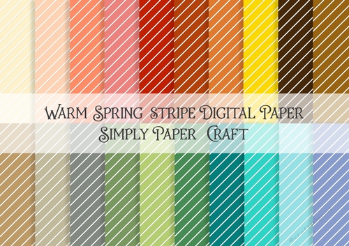 Warm Spring Stripe Digital Paper - CUP1090077_43136 | Craftsuprint