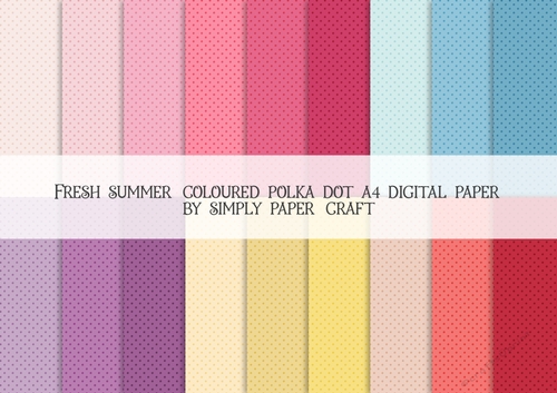 Fresh Summer Polka Dot Coloured A4 Digital Paper - CUP1104619_43136 ...