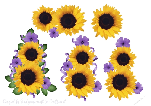 Sunflower Cluster Step by Step 1 - CUP1129538_43136 | Craftsuprint