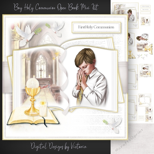Boy Communion Open Book Mini Kit - CUP1147801_43136 | Craftsuprint