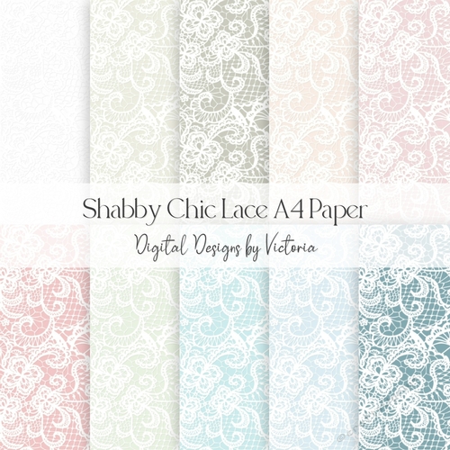 Shabby Chic Lace A4 Digital Paper - CUP1156230_43136 | Craftsuprint