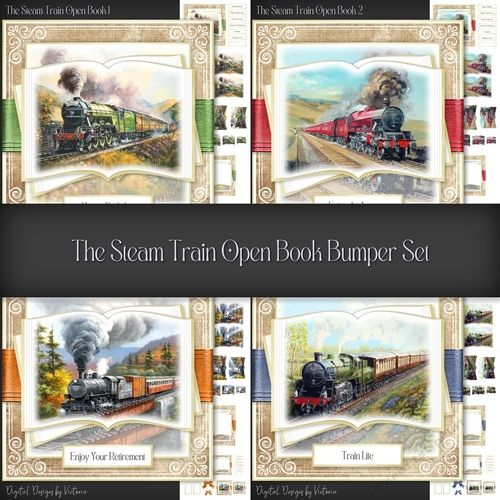 The Steam Train Open Book Bumper Set - CUP1166827_43136 | Craftsuprint