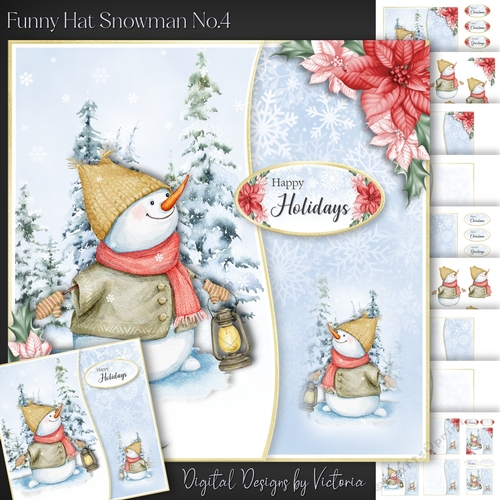 Funny Hat Snowman No.4 - CUP1172751_43136 | Craftsuprint