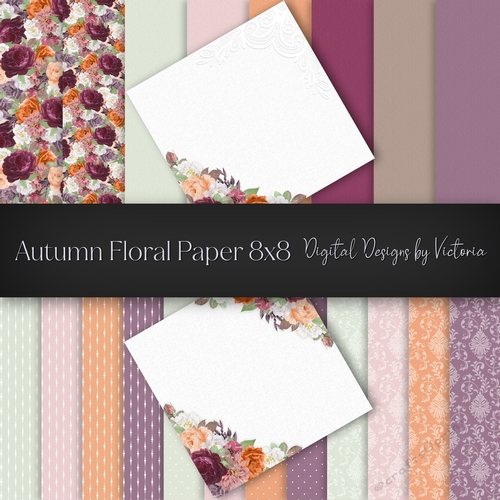 Autumn Flora Paper 8x8 - CUP1175322_43136 | Craftsuprint
