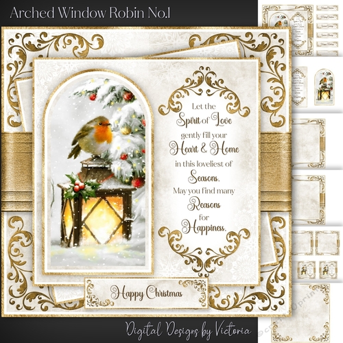 Arched Window Robin No.1 - CUP1177186_43136 | Craftsuprint