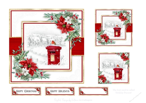 Robin on a Postbox No.1 - CUP1178274_43136 | Craftsuprint