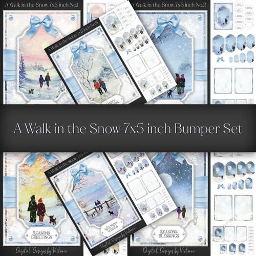 A Walk in the Snow 7x5 inch Bumper Set - CUP1183384_43136 | Craftsuprint
