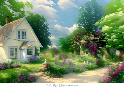 Whimsical Cottage No.2 - CUP1188872_43136 | Craftsuprint