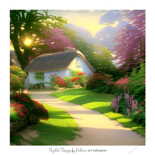 Spring Cottage 7x7 inch No.5 - CUP1190517_43136 | Craftsuprint