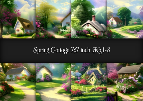 Spring Cottage 7x7 inch No.1-8 - CUP1190532_43136 | Craftsuprint