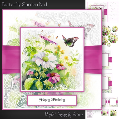 Butterfly Garden No.1 - CUP1199359_43136 | Craftsuprint
