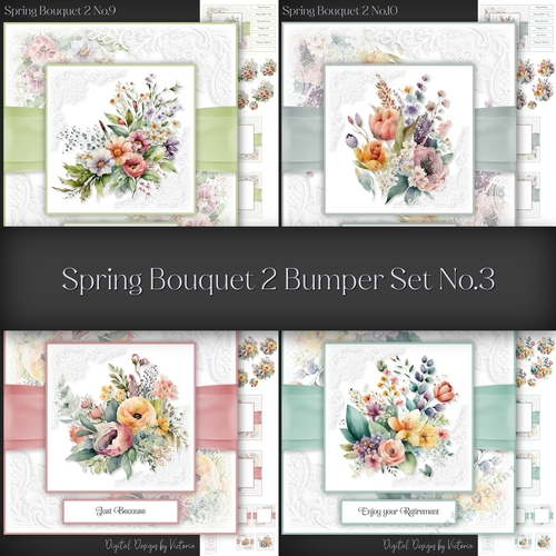 Spring Bouquet 2 Bumper Set No.3 - CUP1202535_43136 | Craftsuprint