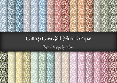 Cottage Core Floral Digital Paper - CUP1214143_43136 | Craftsuprint
