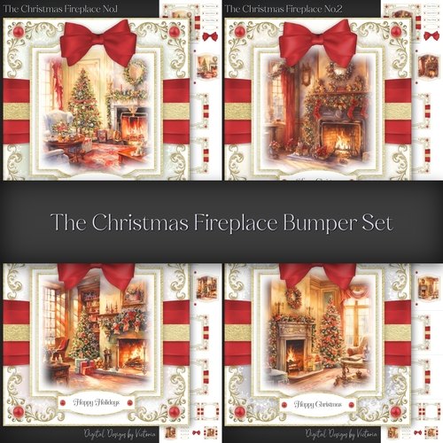 The Christmas Fireplace Bumper Set - CUP1224347_43136 | Craftsuprint