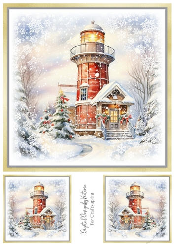The Winter Lighthouse Toppers No.1 - CUP1225807_43136 | Craftsuprint