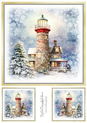 The Winter Lighthouse Toppers No.2 - CUP1225808_43136 | Craftsuprint