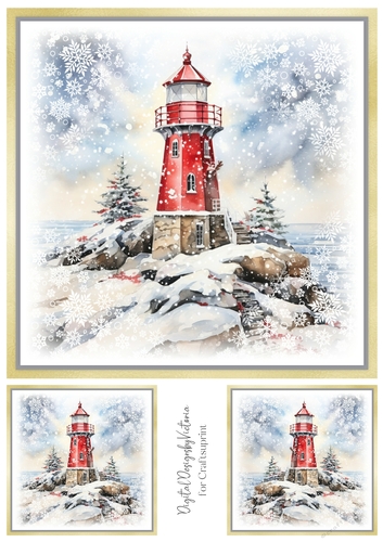 The Winter Lighthouse Toppers No.3 - CUP1225809_43136 | Craftsuprint