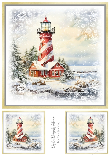 The Winter Lighthouse Toppers No.4 - CUP1225810_43136 | Craftsuprint
