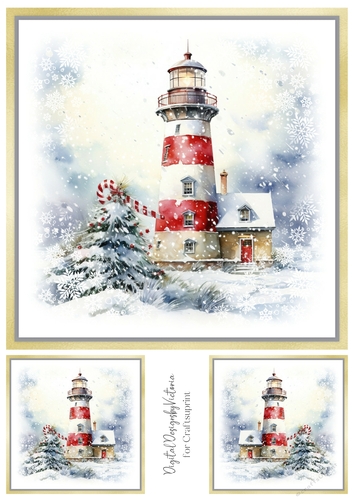 The Winter Lighthouse Toppers No.5 - CUP1225811_43136 | Craftsuprint