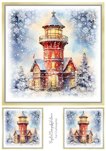 The Winter Lighthouse Toppers No.7 - CUP1225813_43136 | Craftsuprint