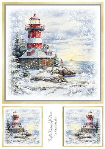 The Winter Lighthouse Toppers No.8 - CUP1225814_43136 | Craftsuprint