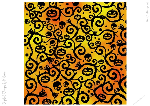 Halloween Skulls 8x8 inch No.4 - CUP1234557_43136 | Craftsuprint