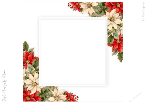 Poinsettia 8x8 inch No.2 - CUP1234713_43136 | Craftsuprint