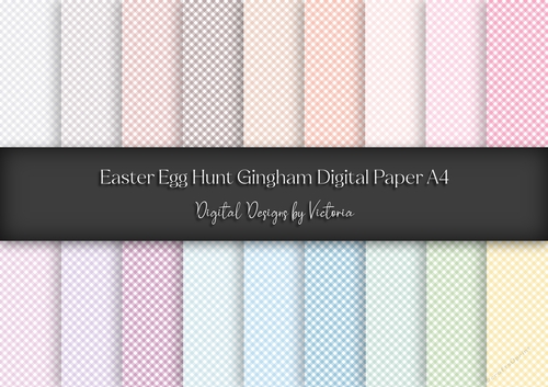 Easter Egg Hunt Gingham A4 Paper - CUP1291290_43136 | Craftsuprint