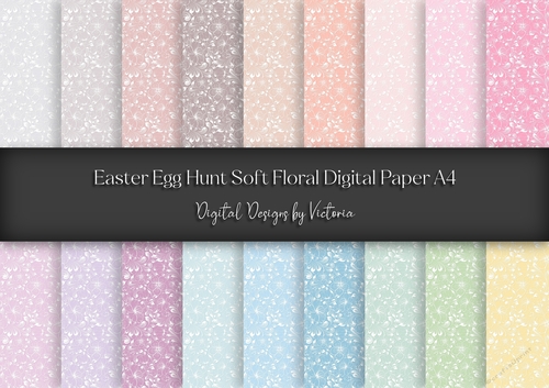 Easter Egg Hunt Soft Floral A4 Paper - CUP1291295_43136 | Craftsuprint