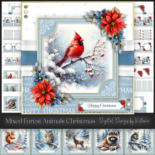 Mixed Forest Animals Christmas - CUP1348549_43136 | Craftsuprint