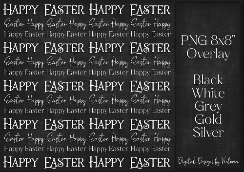 Happy Easter Overlay PNG - CUP1364554_43136 | Craftsuprint