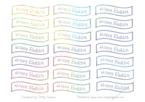 Happy Birthday Banner Bright Multi - CUP729258_43136 | Craftsuprint