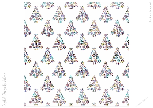 Multi Coloured Christmas Tree Backing Paper - CUP731939_43136 ...